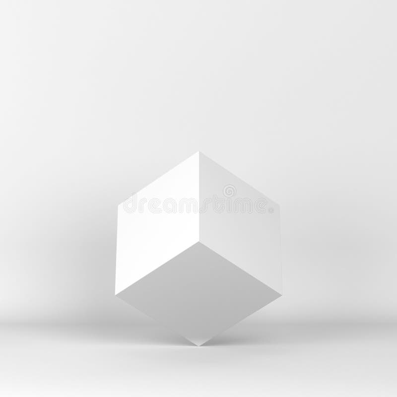 Single cube standing stock illustration. Illustration of mock - 161998325