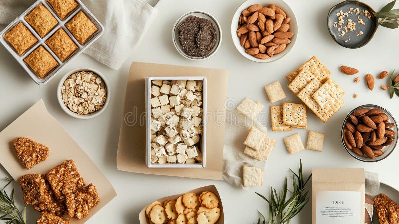 A Single Curated Snack Box Subscription Flyer Styled with Neutral Stock ...