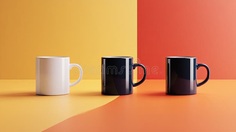 A Single Custom Mug Printing Service Flyer Styled with Bold Colors and ...