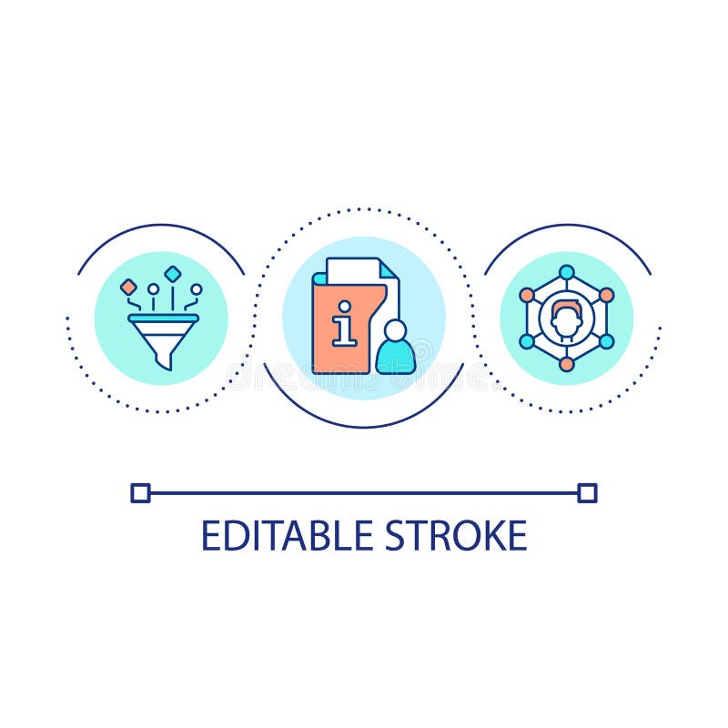 Single Customer View Loop Concept Icon Stock Vector - Illustration of ...