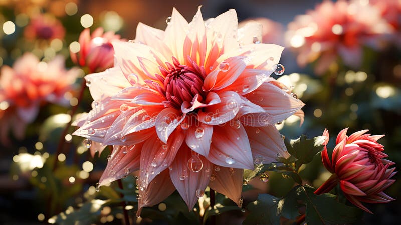 A Single Dahlia Flower Very Close View Stock Photo - Image of shot ...