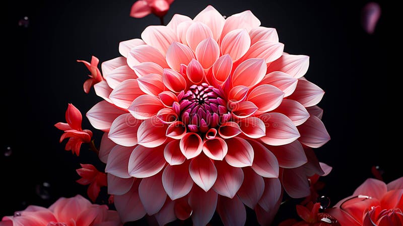 A Single Dahlia Flower Very Close View Stock Illustration ...