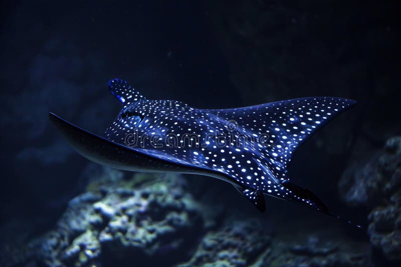 Single Dark Blue Eagle Ray Stock Illustrations – 8 Single Dark Blue ...