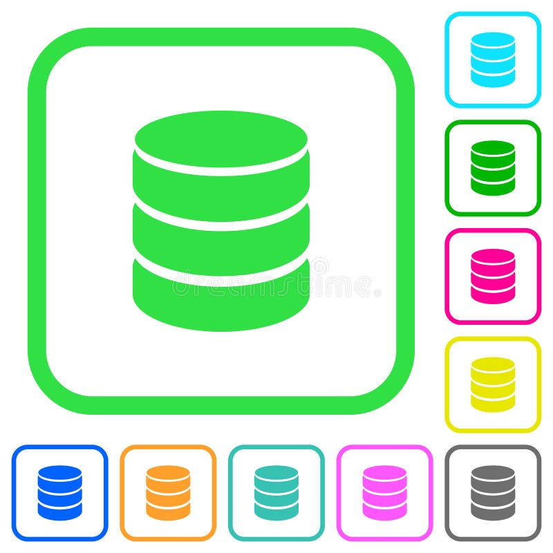 Single Database Vivid Colored Flat Icons Icons Stock Vector ...