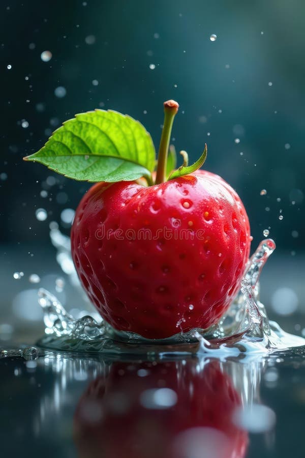 Single Date Fruit Impacting Water, Creating Splash , Ripple, Arab Stock Illustration ...