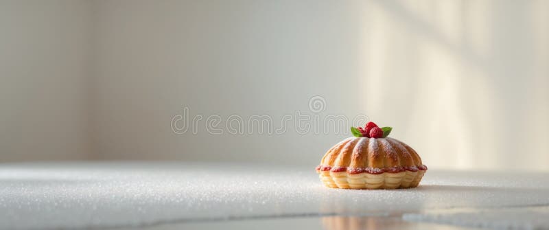 A Single Decorated Pastry is Shown on a White Surface Stock Photo ...