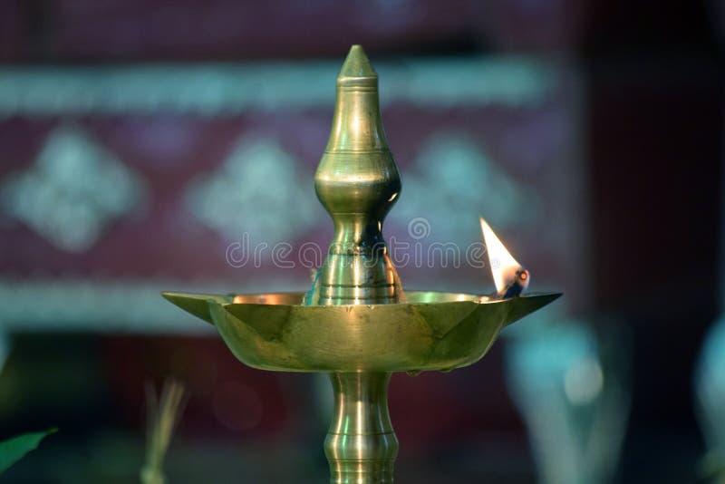 Single Diya Disigning Burning in Mastered Oil in Ocation of Diwali ...