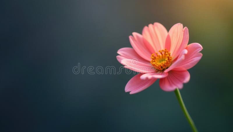 Single Delicate Flower Showcased in Minimalist Frame , Picture ...