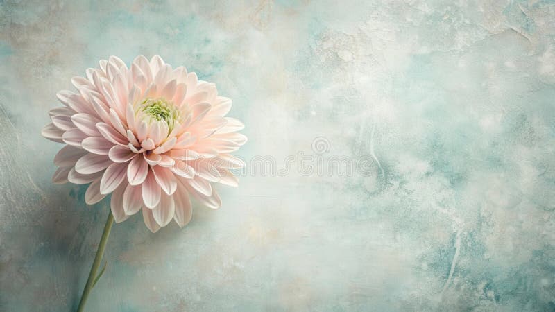 A Single Delicate Pink Flower on a Textured Background with Ample Copy ...