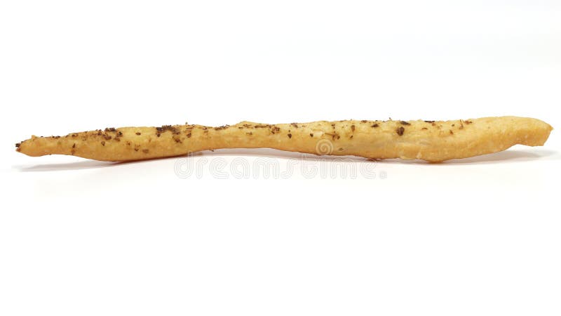 Single Delicious Waffle Wrapped on Plastic Bag on Wooden Surface Stock ...