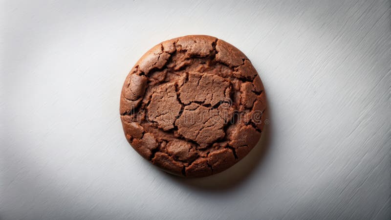 A Single Delicious Chocolate Cookie on a Light Surface. Generative AI ...