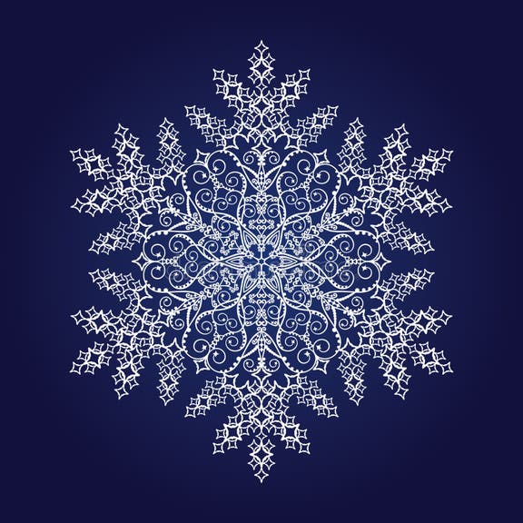 Single detailed snowflake stock vector. Illustration of elegant - 11212313