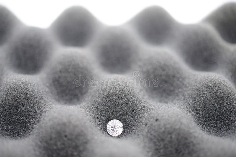 Single Diamond in the Wave of Sponge Holder Stock Photo - Image of ...