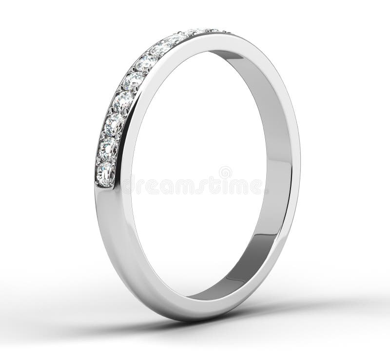 Single Diamond Wedding Ring Stock Illustration - Illustration of cutout ...