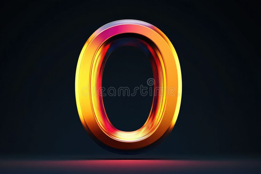 A Single Digit 0 Illuminated in a Dark Environment, Often Used To ...