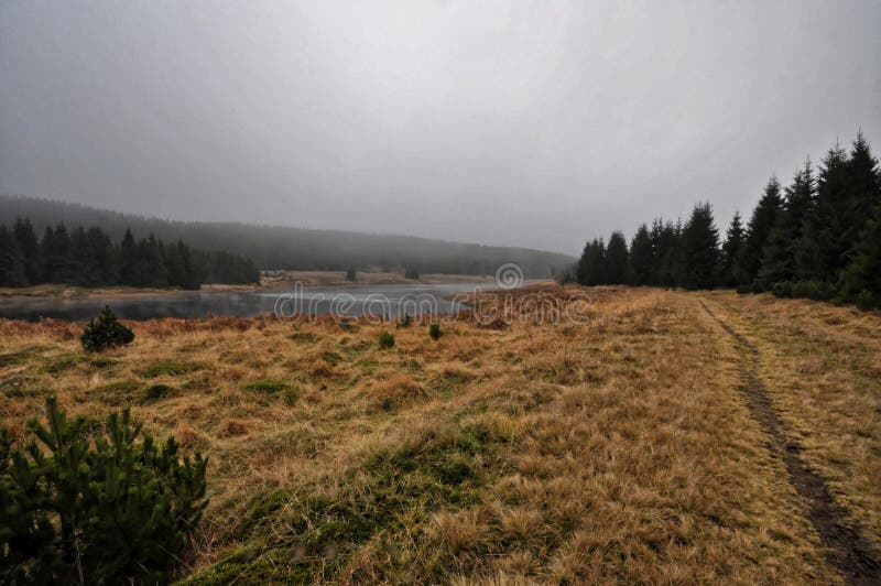 Single Dirt Road on the Side of the River Stock Image - Image of house ...