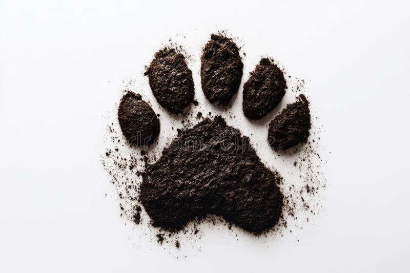 Dirt Paw Print stock image. Image of outdoors, tracks - 374855367