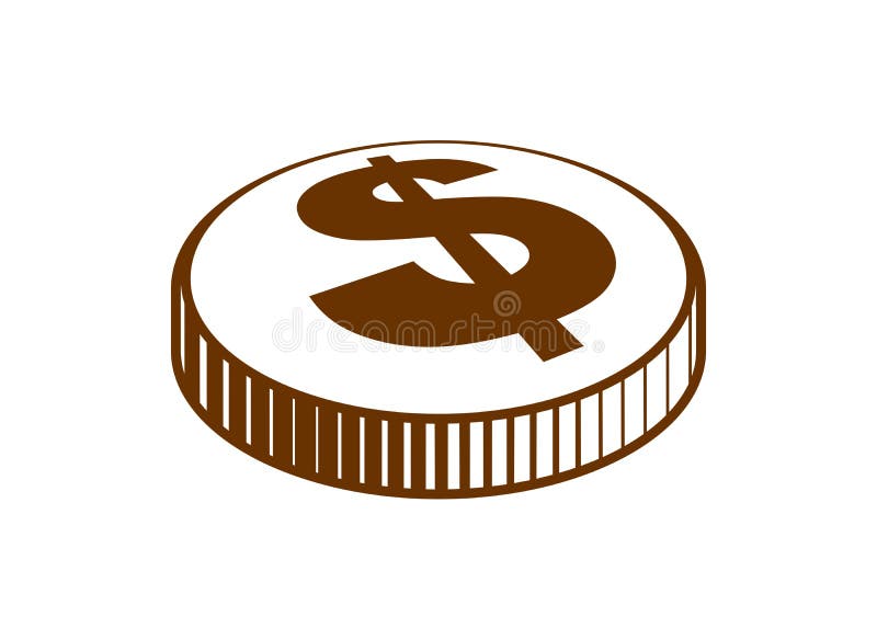 Single Dollar Coin Cent Vector Logo Illustration Stock Vector ...