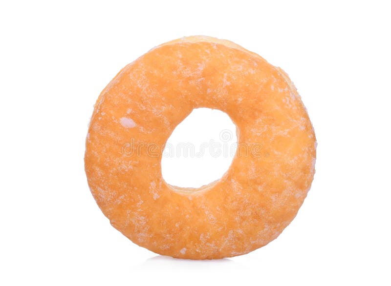 Single Donut on White Background Stock Photo - Image of cream, icing ...