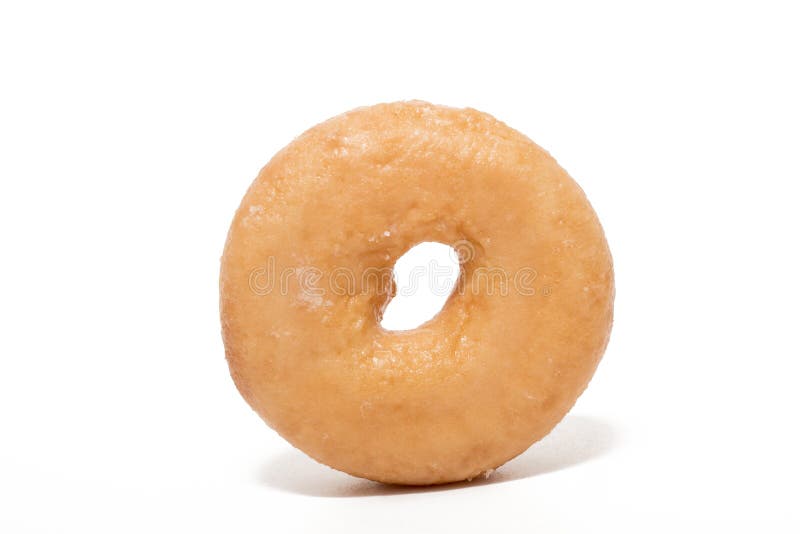 Single Donut Over White Background Stock Photo - Image of delicious ...