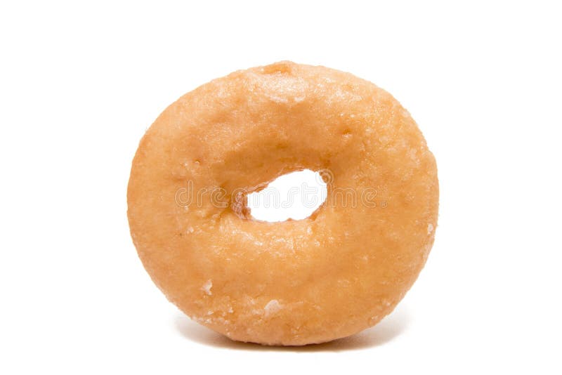 Single Donut Over White Background Stock Photo - Image of delicious ...