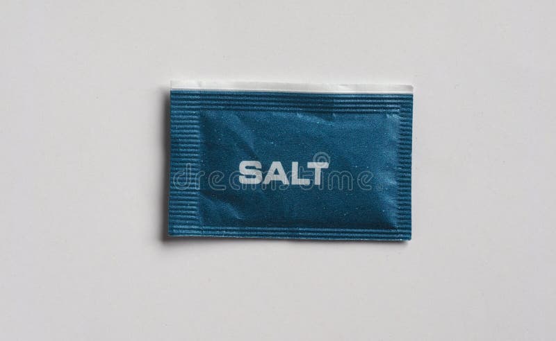 Single dose salt sachet stock photo. Image of food, single - 268374616