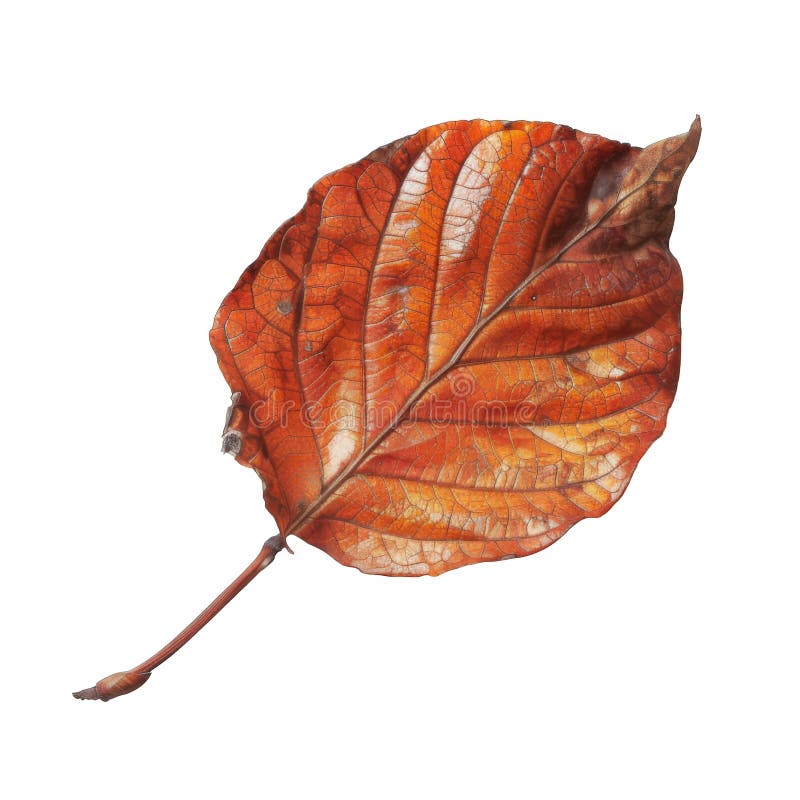 A Single Dried Orange Leaf with Detailed Veins Stock Image ...