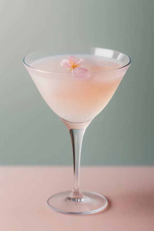 Spring-Inspired Drink: a Single Beverage with a Delicate Petal on ...