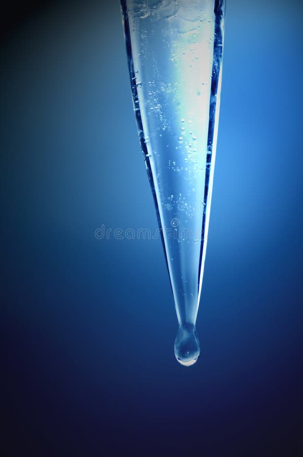 Single Dripping Ice Crystal Stock Image - Image of water, freeze: 8404031