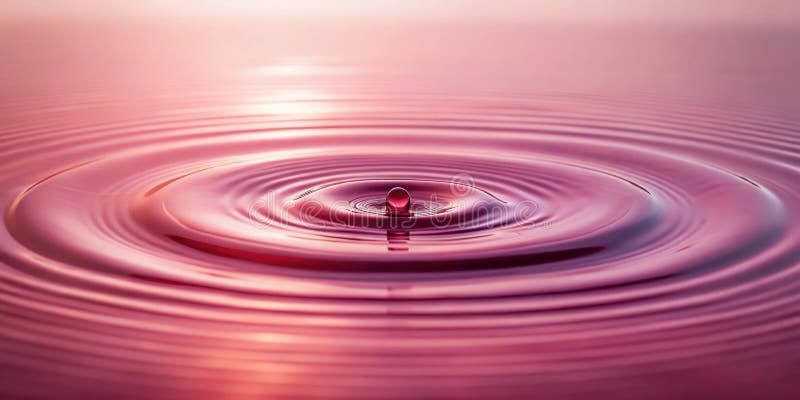 A Single Drop of Crimson Liquid Creates Mesmerizing Concentric Ripples ...
