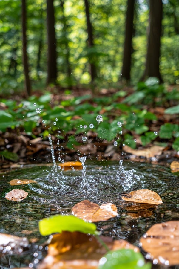 Single Drop Hitting Rippled Surface Water Stock Photos - Free & Royalty ...