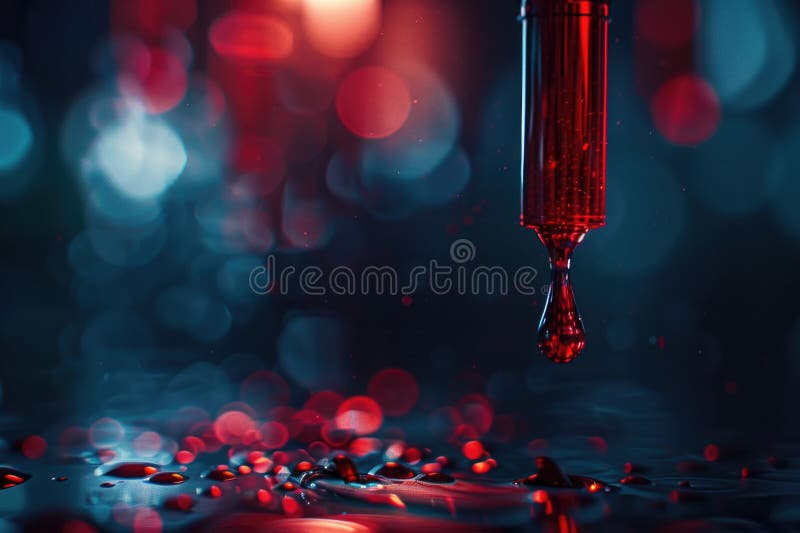 A Single Drop of Liquid Falling from a Pipe. Suitable for Various ...