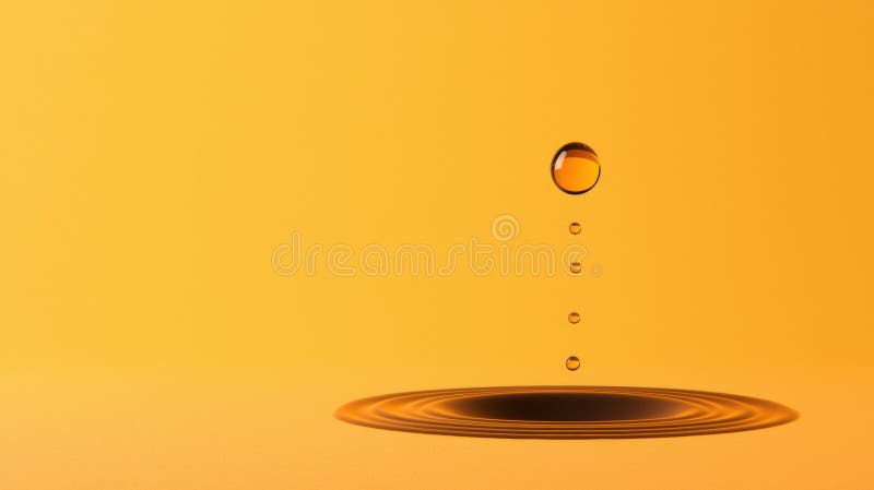 A Single Drop of Liquid Falling from a Surface. Stock Image - Image of ...