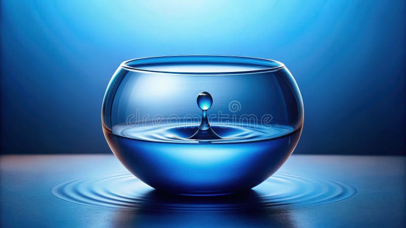 A Single Drop of Liquid Gracefully Impacting a Tranquil Surface of ...