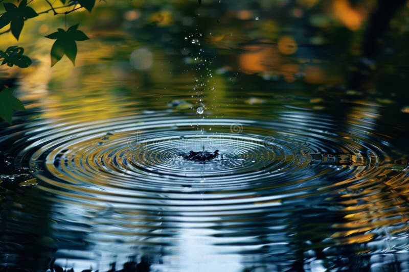 A Single Drop of Water Creates Mesmerizing Concentric Ripples on the ...