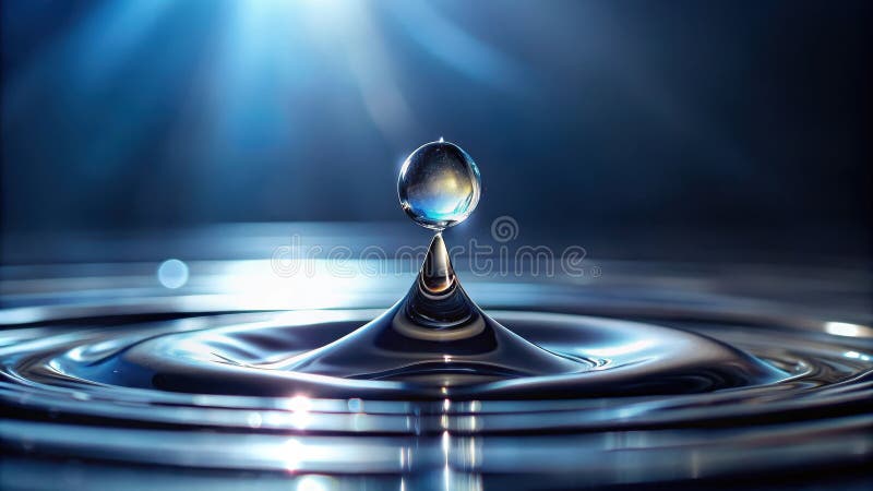 A Single Drop of Water Creates Mesmerizing Ripples on a Dark ...