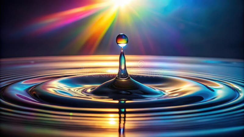 A Single Drop of Water Creates Vibrant Ripples and Prismatic ...