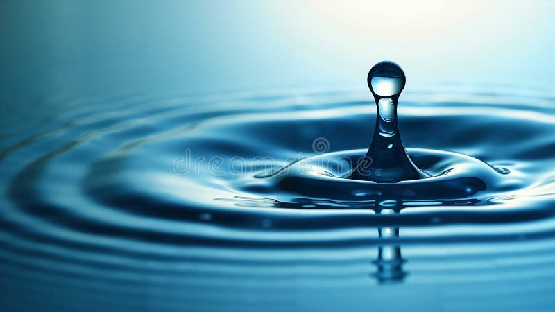 A Single Drop of Water Close Up Stock Illustration - Illustration of ...