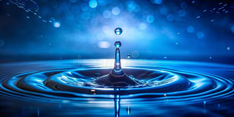 A Single Drop of Water Impacting a Still Surface Creates Concentric ...