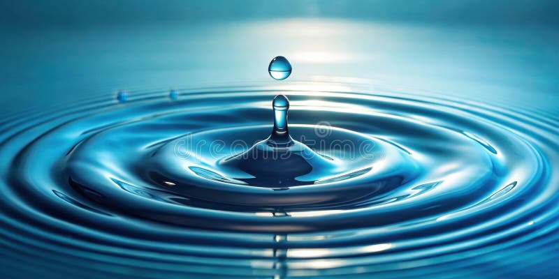 A Single Drop of Water Impacting a Tranquil Surface, Creating ...