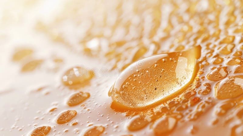 A Single Drop of Water on a Smooth Surface, Magnified for Detail Stock ...