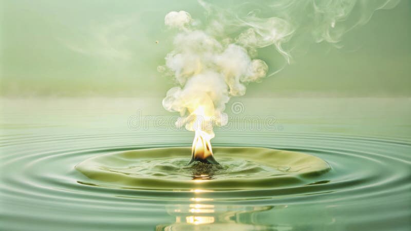 A Single Drop of Water Splashes into a Calm Surface, Creating a Crown ...