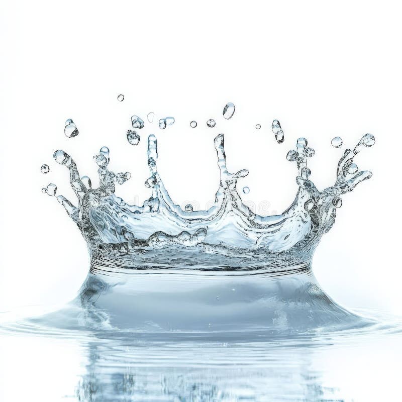 A Single Drop of Water is Splashing Energetically into a Pool of Water ...