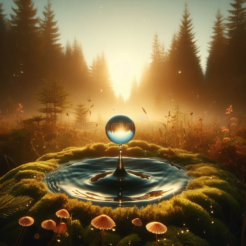 A Single Drop of Water Suspended in Mid Air, Photo V Stock Illustration ... A Single Drop of Water Suspended in Mid Air, Photo V Stock Illustration ...