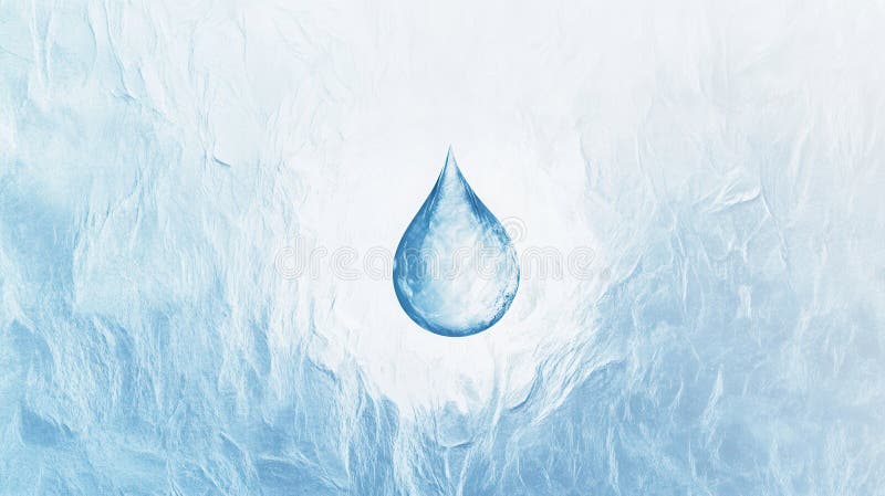 A Single Drop of Water Symbolizes Hydration and Freshness, Standing Out ...