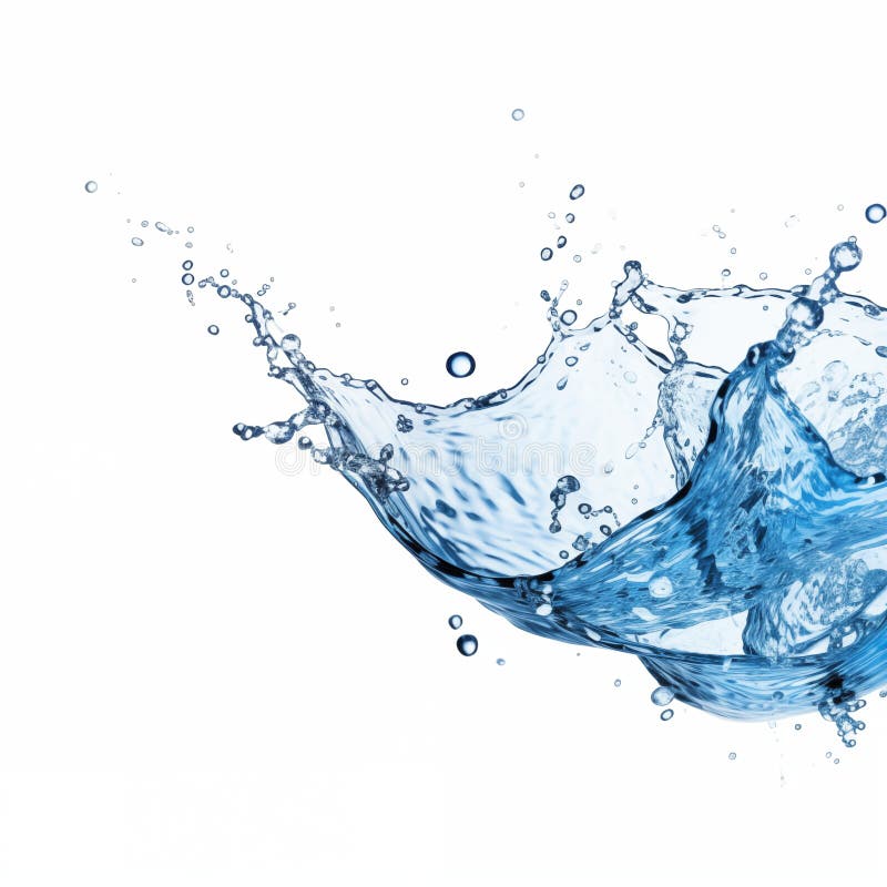 A Single Droplet Creates a Dynamic Splash in Clear Water Against a ...