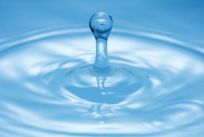 Droplet Splash on Water Surface Stock Photo - Image of crown, cold ...