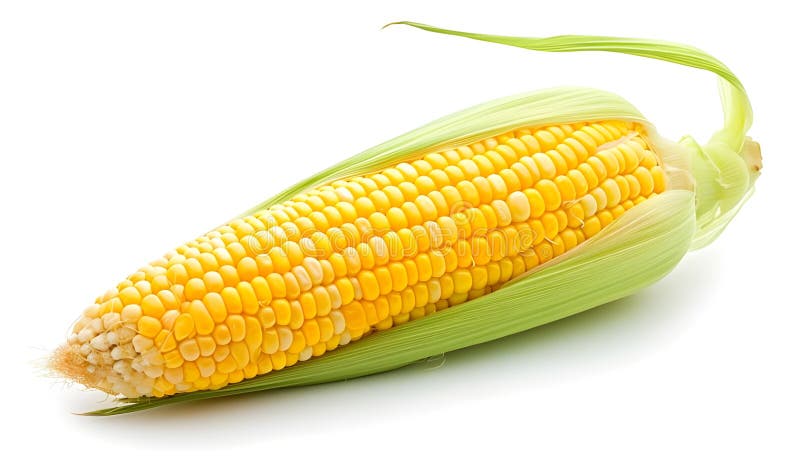 Single Ear of Corn Isolated Stock Image - Image of sweetcorn ...