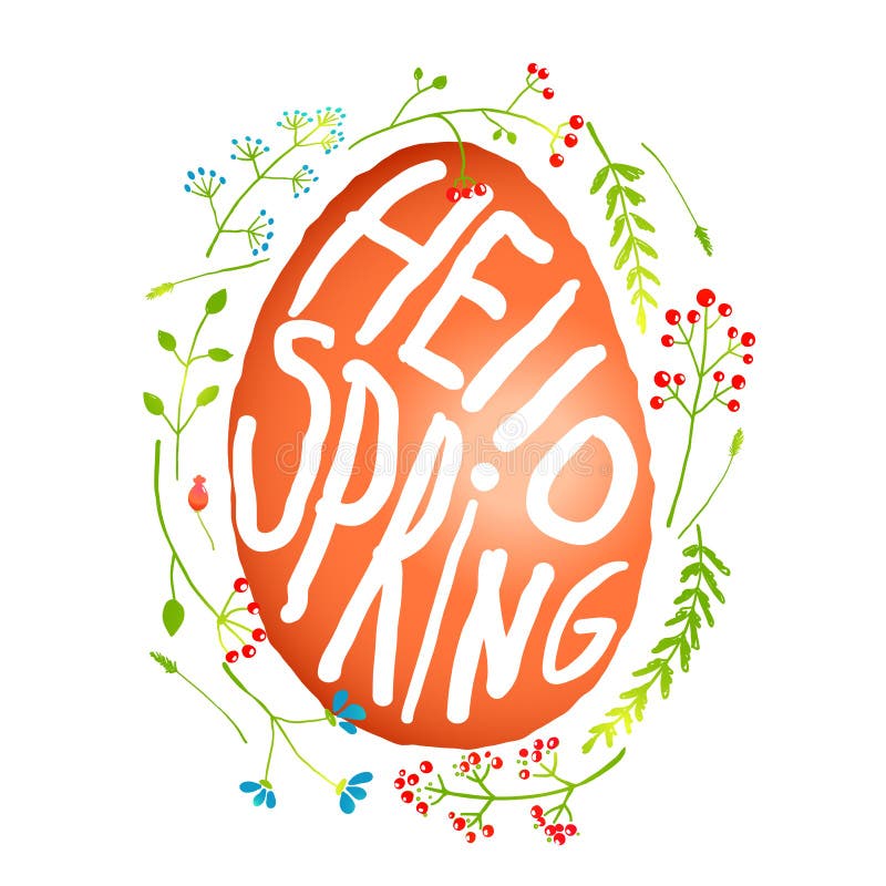 Single Easter Egg with Flowers Decoration in Stock Vector ...