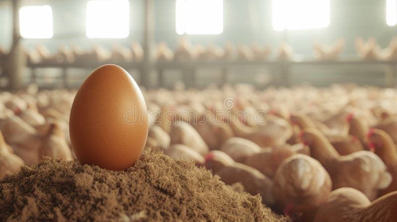 Single Egg on Dirt Mound in Chicken Coop Stock Photo - Image of flock ...